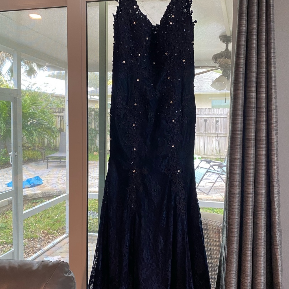 Navy Blue Wedding/Prom Dress - Gem